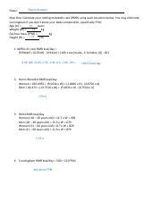 W RMR Calculation Worksheet Pdf Name Reece Knepper Step One Calculate Your Resting