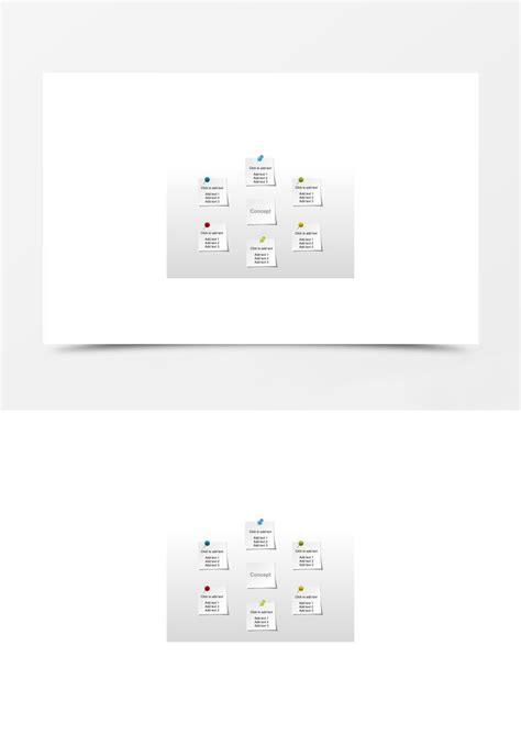 图钉钉住便签文本框ppt素材