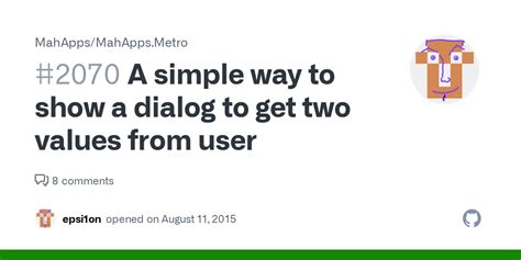 A Simple Way To Show A Dialog To Get Two Values From User · Issue 2070 · Mahappsmahappsmetro
