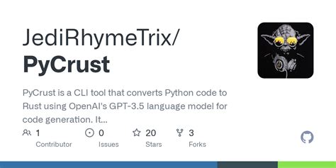 Github Jedirhymetrixpycrust Pycrust Is A Cli Tool That Converts Python Code To Rust Using