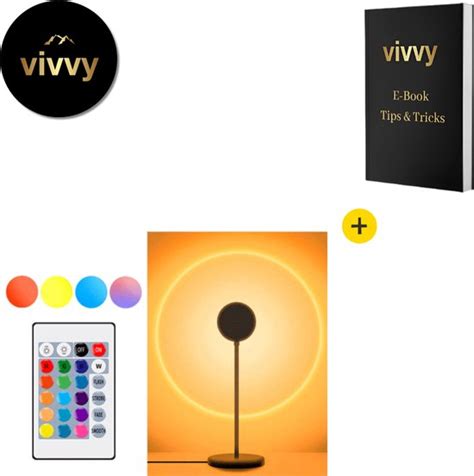 Sunset Lamp Tiktok Lamp Met Bluetooth 15 Kleuren Met