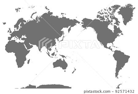 世界地圖六大洲太平洋 插圖素材 92571432 PIXTA圖庫