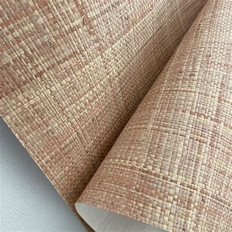 Pink Grasscloth Wallpaper Etsy