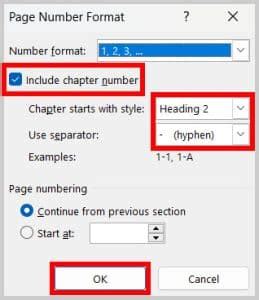 How To Add Section Or Chapter Numbers To Page Numbers In Microsoft Word PC Mac