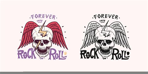 지퍼와 천사 날개가있는 두개골 두개골 Op 브레인 케이스 또는 죽음의 머리 배지 로큰롤 음악 로고 디자인 티셔츠 야간 파티를위한 중금속 템플릿 손으로 그린 빈티지 스케치