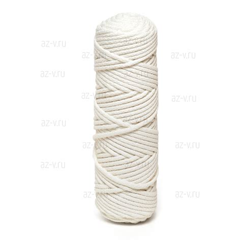 Шнур хлопковый 5 мм., 50 м., молочный, AZ 5-102