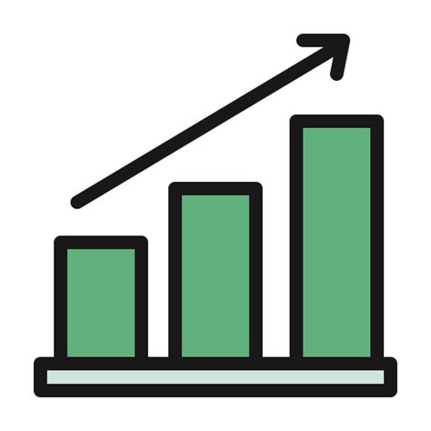 성장 그래프 무료 비즈니스 및 금융개 아이콘