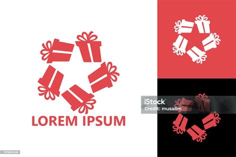 스타 기프트 로고 템플릿 디자인 벡터 개념에 대한 스톡 벡터 아트 및 기타 이미지 개념 개념과 주제 공휴일 Istock