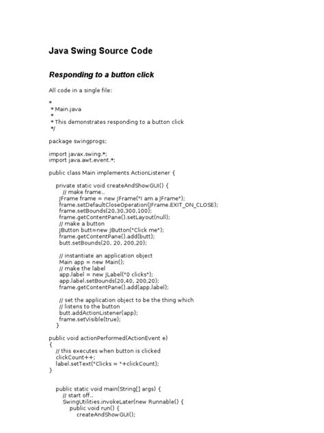Java Swing Source Code Pdf Computing Platforms Programming Paradigms