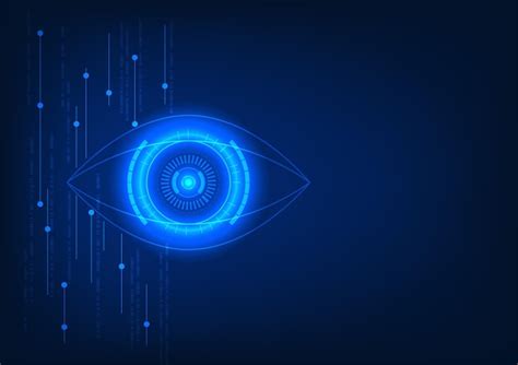 Premium Vector Iris Scanning Technology With Technology Elements And