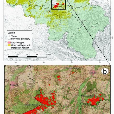 Distribution Of Abc Soil Types A In Belgium With The Indication Of
