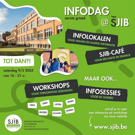 Sjib Infodag Eerste Graad 🚨 Benieuwd Hoe Het Er In De Facebook