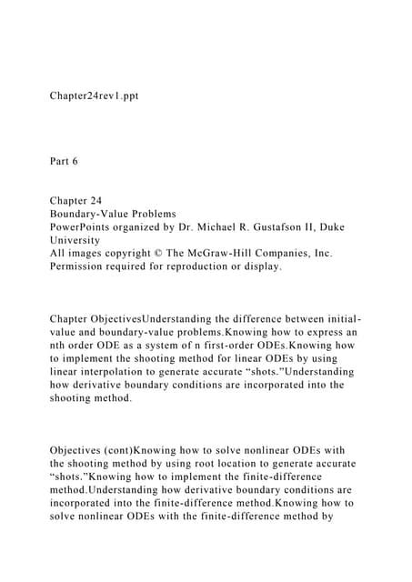 Finite Difference Method Ppt