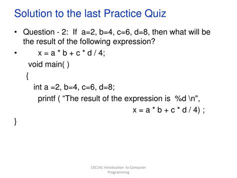 Ppt Csc141 Introduction To Computer Programming Powerpoint Presentation Id2097699