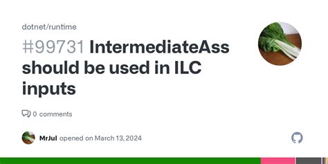 Intermediateassembly Should Be Used In Ilc Inputs · Issue 99731 · Dotnetruntime · Github