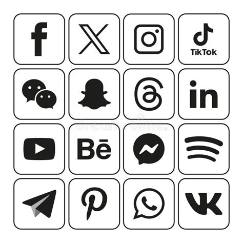 Social Media Icons X Stock Illustrations 113 Social Media Icons X Stock Illustrations Vectors