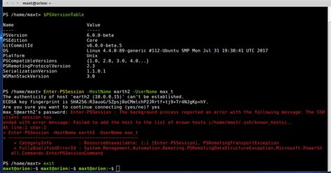 powershell core beta 5 linux enter pssession can t connect to windows