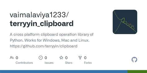 Github Vaimalaviya1233terryyinclipboard A Cross Platform Clipboard