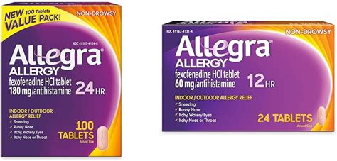 Allegra 24hr Adult Antihistamine Tablets 100 Count Adult
