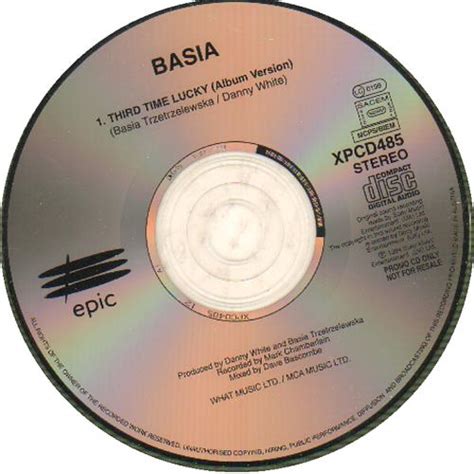 Basia Third Time Lucky Uk Promo Cd Single Cd5 5 34128