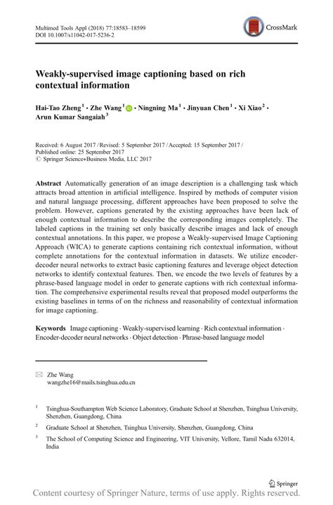 weakly supervised image captioning based on rich contextual information
