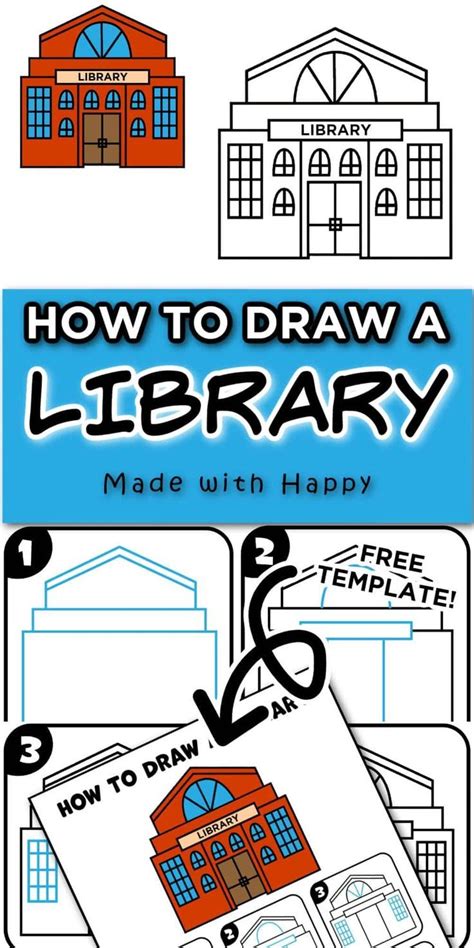 How To Draw A Library Easy Step By Step Tutorial In 2024 Easy