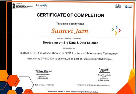 Bigdata Datascience Dataanalysis Futureskillsprime Cdac Hadoop Saanvi Jain
