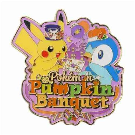 Pikachu X Piplup ‘pokemon Pumpkin Banquet Enamel Pin Distinct Pins