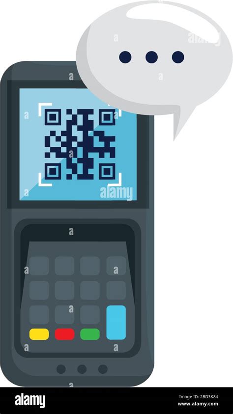 Qr Code Inside Dataphone And Bubble Vector Design Stock Vector Image Art Alamy