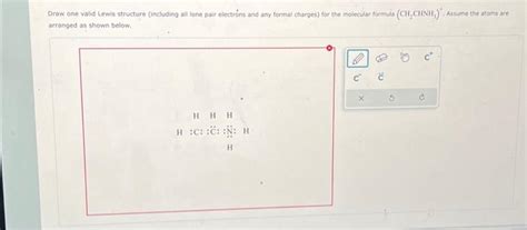 Solved Draw One Valid Lewis Structure Including All Lone