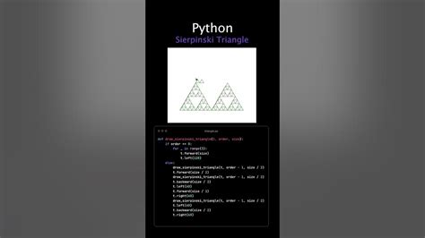 Sierpinski Triangle Fractal The Power Of Recursion Python Turtle Youtube