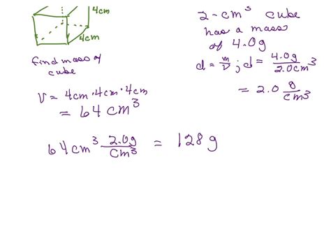 solved how much mass will the cube in figure 1 21 have if a 2 c m 3