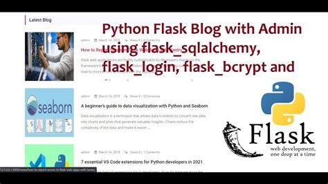 Python Flask Blog With Admin Using Flasksqlalchemy Flasklogin Flask