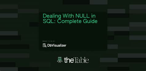 Dealing With Null In Sql Complete Guide