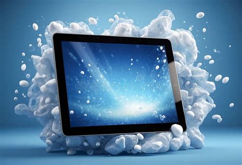 Abstract Mobile Cell Phone Or Tablet Display With Chaotic Particles