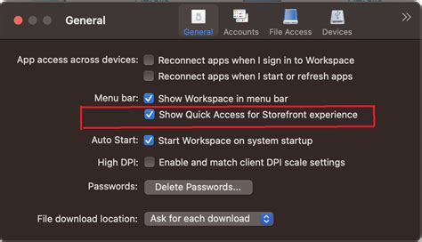 App Preferences Citrix Workspace App For Mac