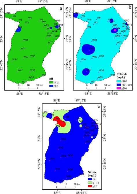 Spatial Distribution Of Physicochemical Parameters Of Groundwater A