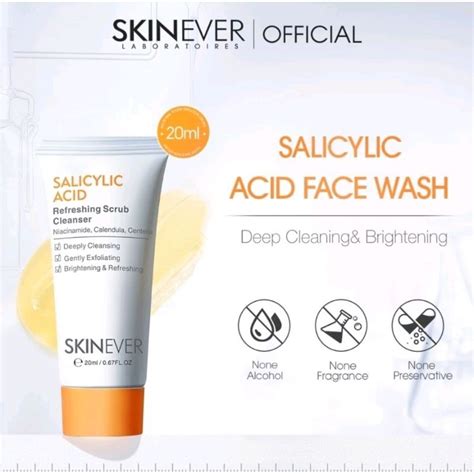Skin Ever Salicylic Acid Facial Scrub Small Size 20ml Original Shopee
