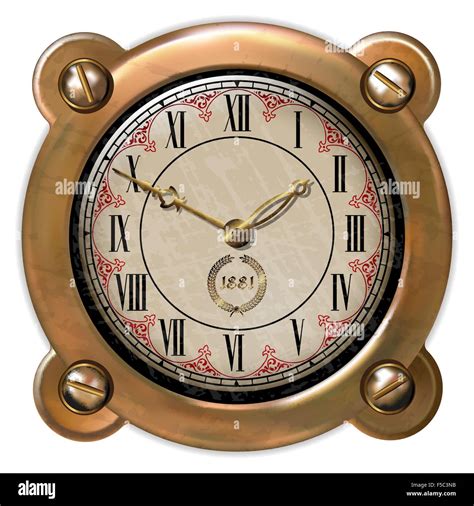 Ancient Clock Vector Stock Vector Image Art Alamy