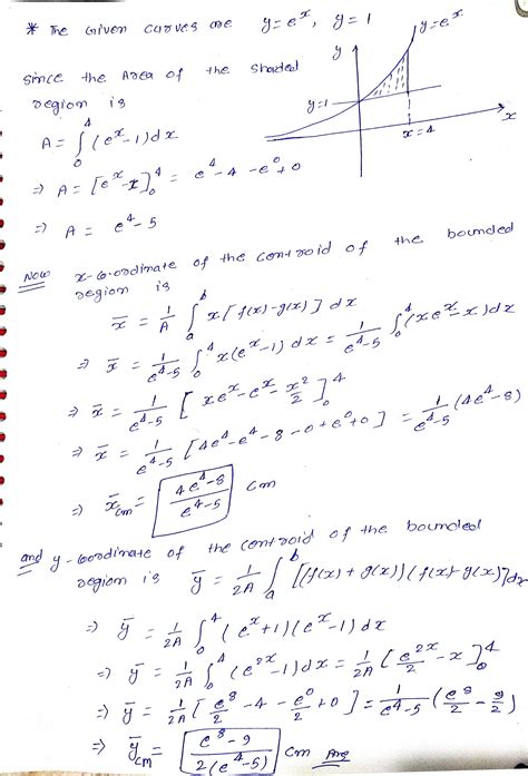 [solved] Find Centroid Of The Region Lying Between The Graphs Xcm Ycm