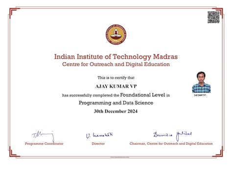 Iitmadras Datascience Iitmbs Upskilling Learningjourney Ajay