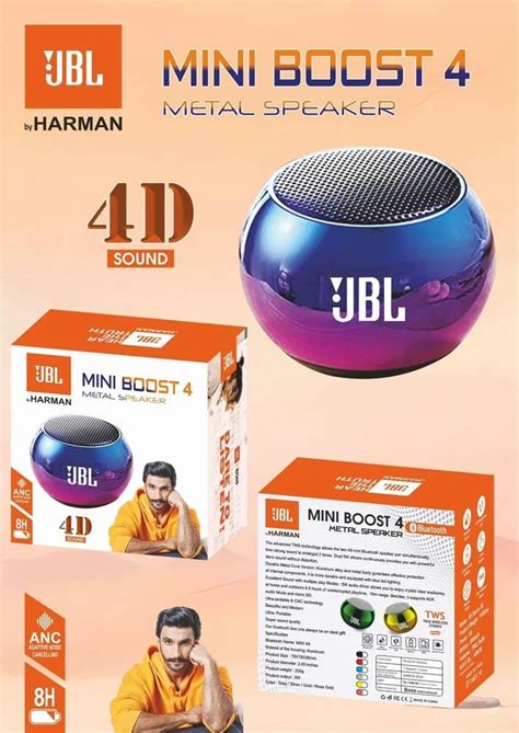 Jbl Mini Boost Metal Portable Speaker At Piece Jbl Portable Speaker In Kalyan Id