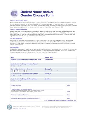 Fillable Online Name Gender Change Request Form Fax Email Print PdfFiller