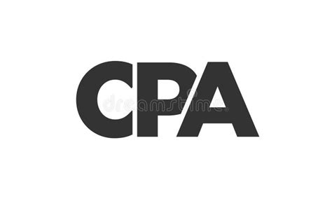 Cpa Logo Design Template With Strong And Modern Bold Text Initial Based Vector Logotype
