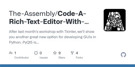 Github The Assemblycode A Rich Text Editor With Pyqt After Last Months Workshop With