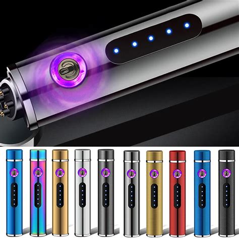 미니 더블 아크 플라즈마 라이터 실린더 전기 라이터 충전식 Usb 담배 라이터 Windproof 흡연 액세서리 새로운담배 액세
