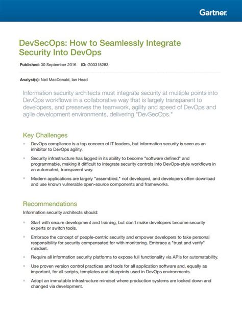 Gartner Devsecops How To Seamlessly Integrate Security Into Devops