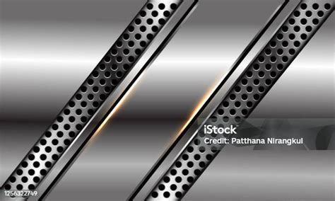 추상 실버 블랙 라인 슬래시 에 서클 메쉬 디자인 현대 럭셔리 미래 배경 벡터 일러스트 0명에 대한 스톡 벡터 아트 및 기타