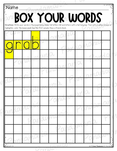 Spelling And Sight Word Activities For Any List Of 10 Words 1st Grade
