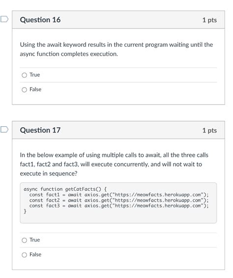 solved using the await keyword results in the current